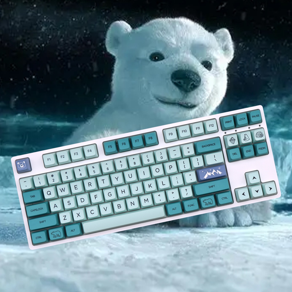 GMK Iceberg Keycaps, 146 Keys PBT Keycaps MDA Profile Single Sided ...