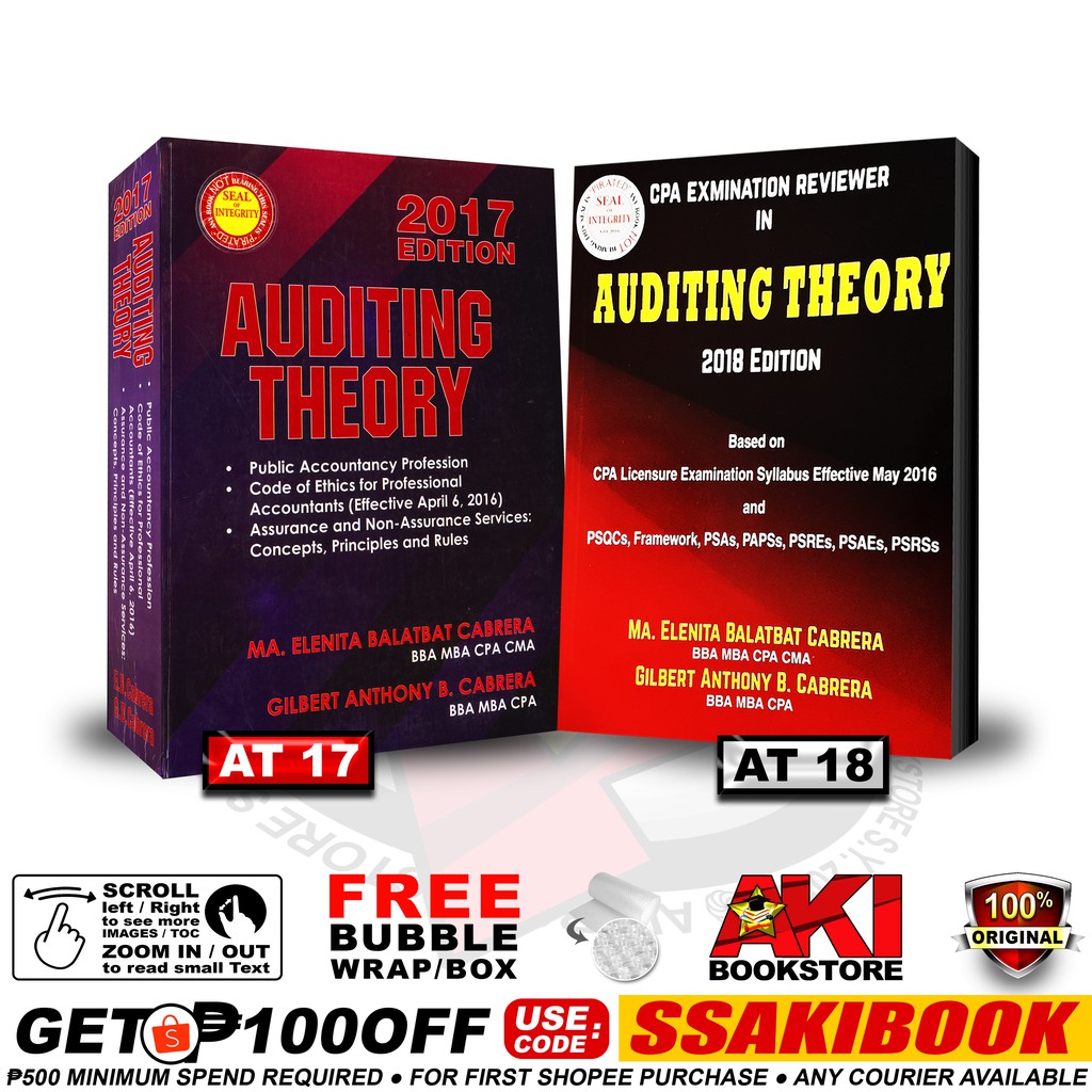 AUTHENTIC Auditing Theory © 2017 - 2019 Ma. Elenita Balatbat Cabrera | Shopee Philippines