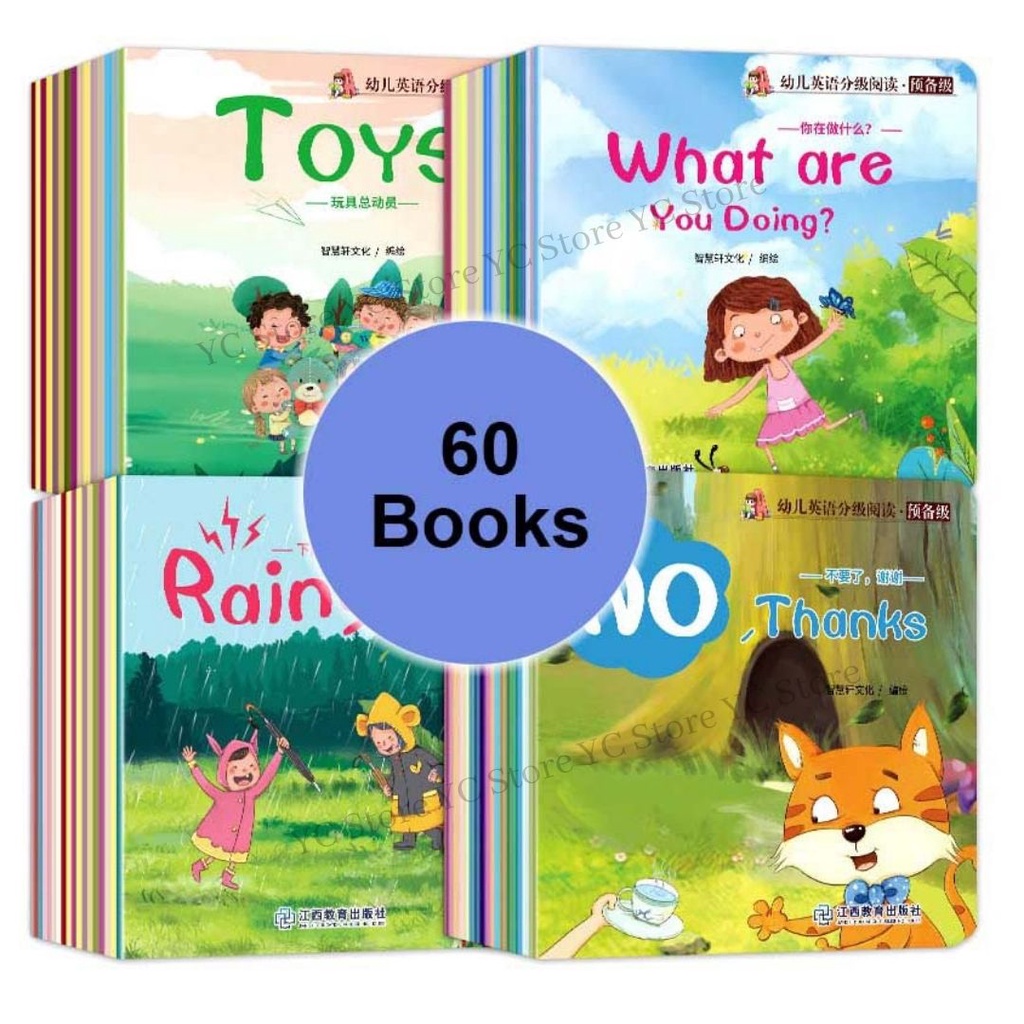 60 Books Set Children Early Learning Educational English Story Books ...