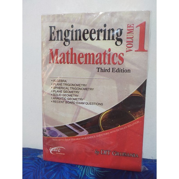 ENGINEERING MATHEMATICS vol.1 3rd edition | Shopee Philippines