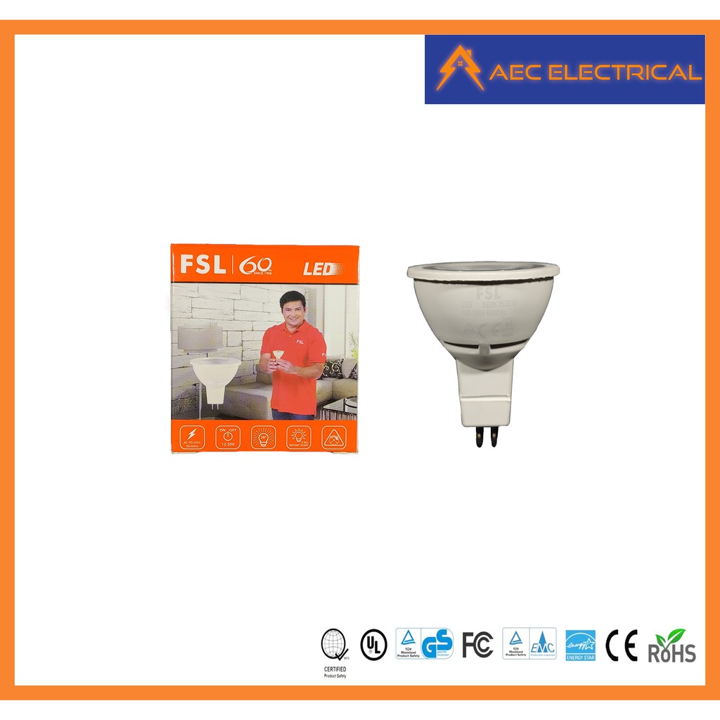 FSL MR16 Bulb 5 watts/7 watts Daylight/Warmwhite | Shopee Philippines