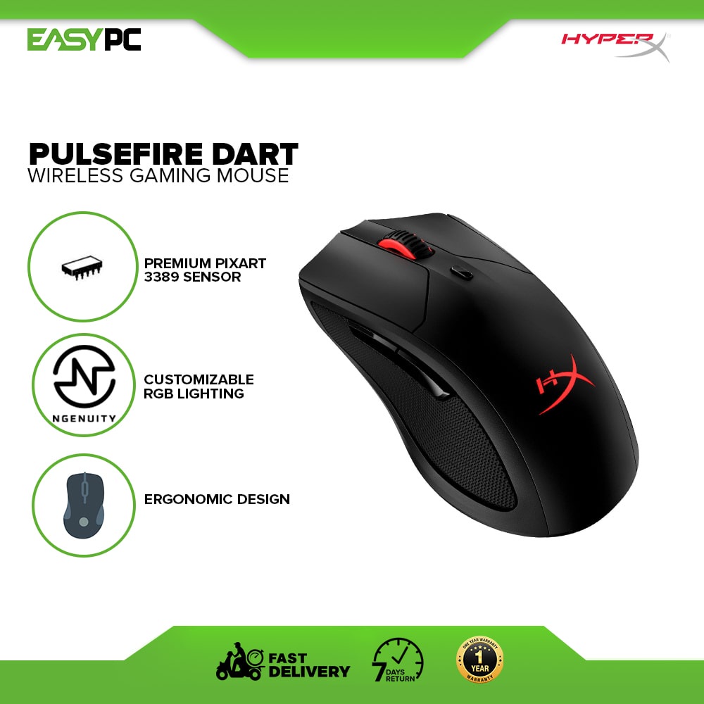 HyperX Pulsefire Dart Wireless Gaming Mouse (HX-MC006B) 1ION | Shopee Philippines
