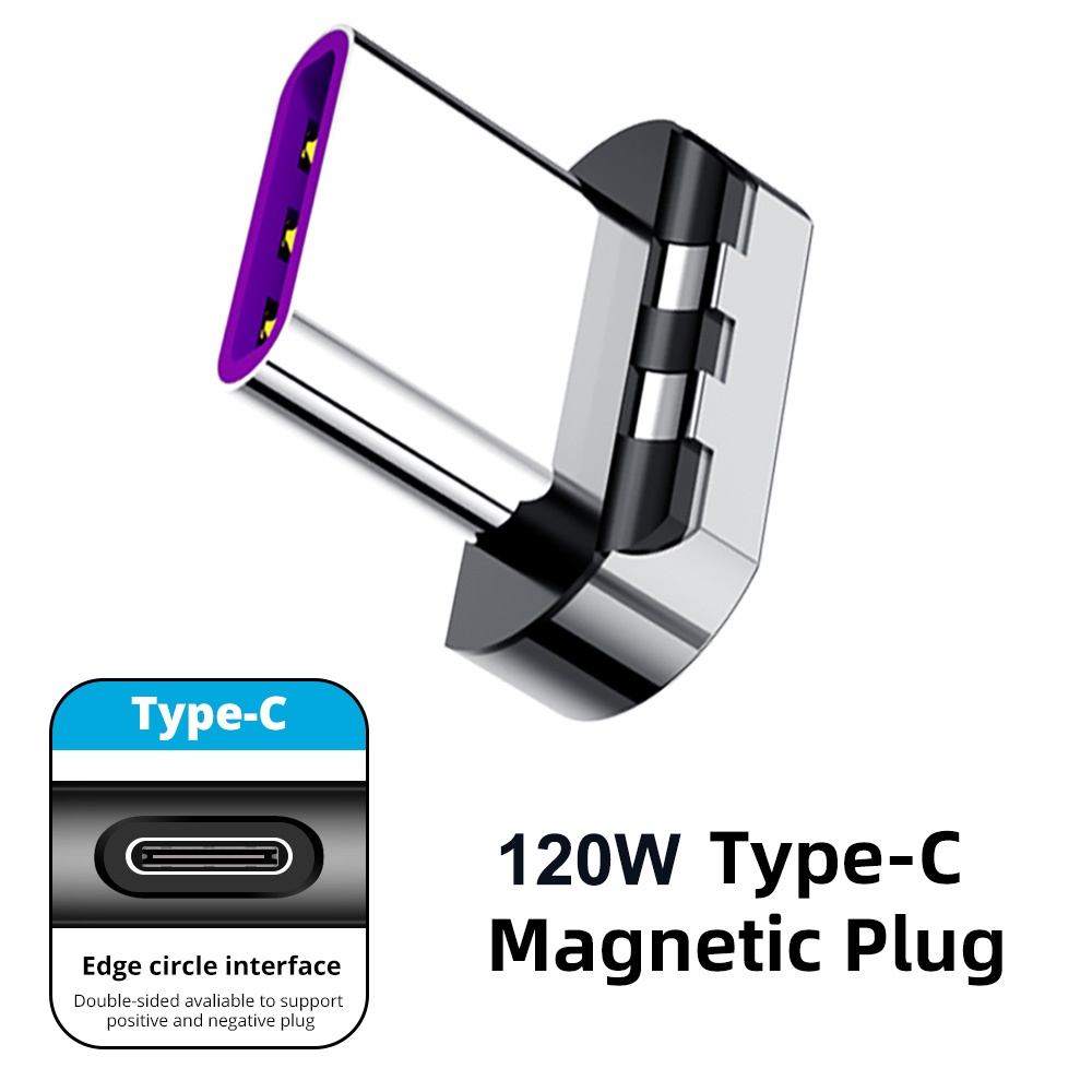 Elough 120W USB C Fast Charging Adapter USB Type C Adapter Magnetic ...