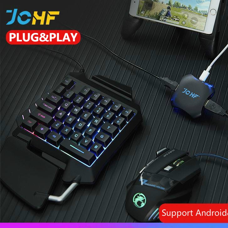 [100% Original] JCHF 4 Pcs Gaming Set Mobile Gaming Combo Keyboard ...