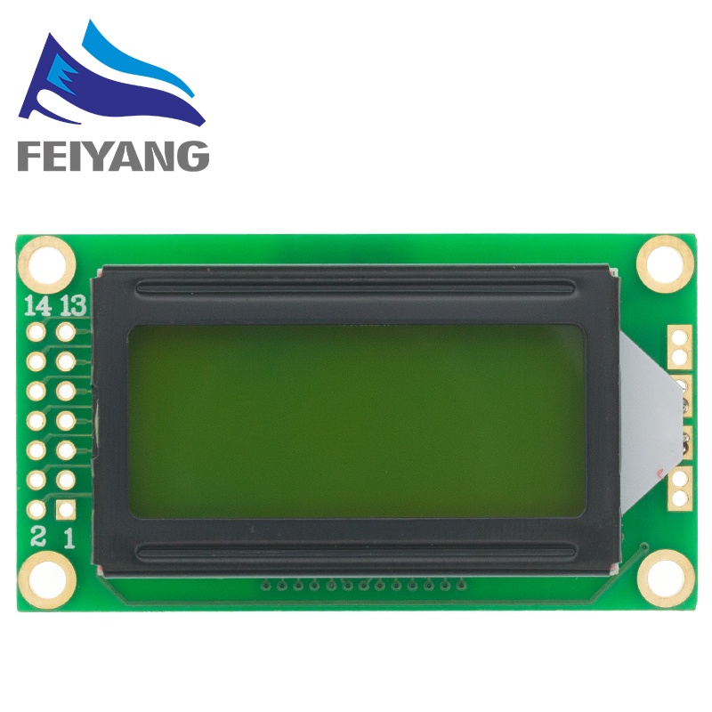 Lcd 0802 Display Module Board 8×2 Characters 5v Lcm For Arduino Raspberry Pi Yellowblue Screen 