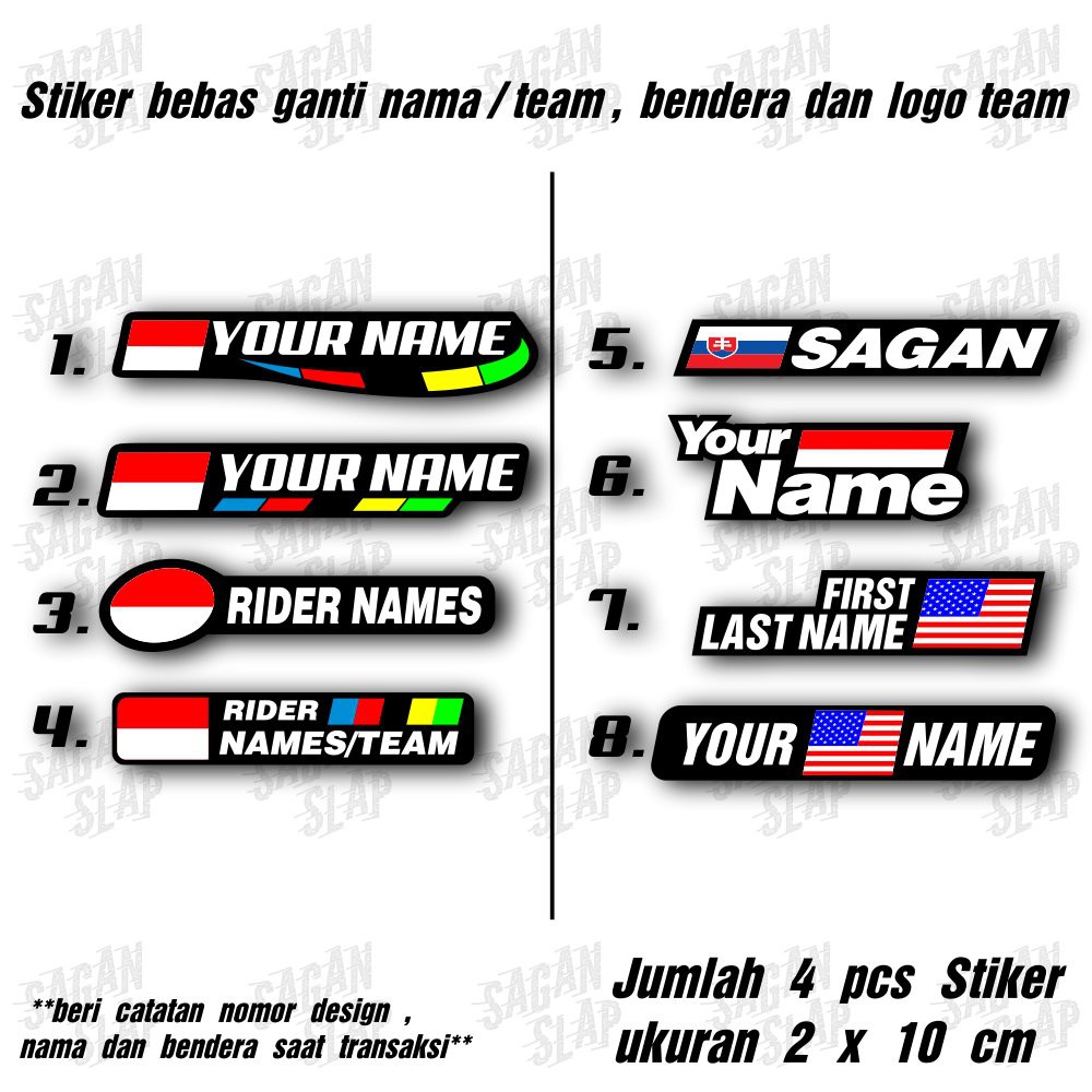 Flag Name Sticker Logo Flag Name Decal Sticker Onlineshop Shop Team ...