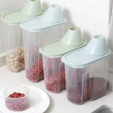 Storage Granules Bin Cereal Containers Dispenser Food Storage With Lids ...