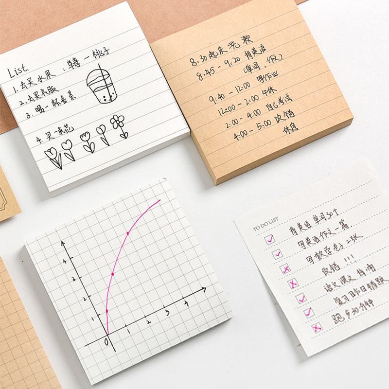 80 Sheets Simple Sticky Note Book Guest Book Small Notepad Sticky Notes ...