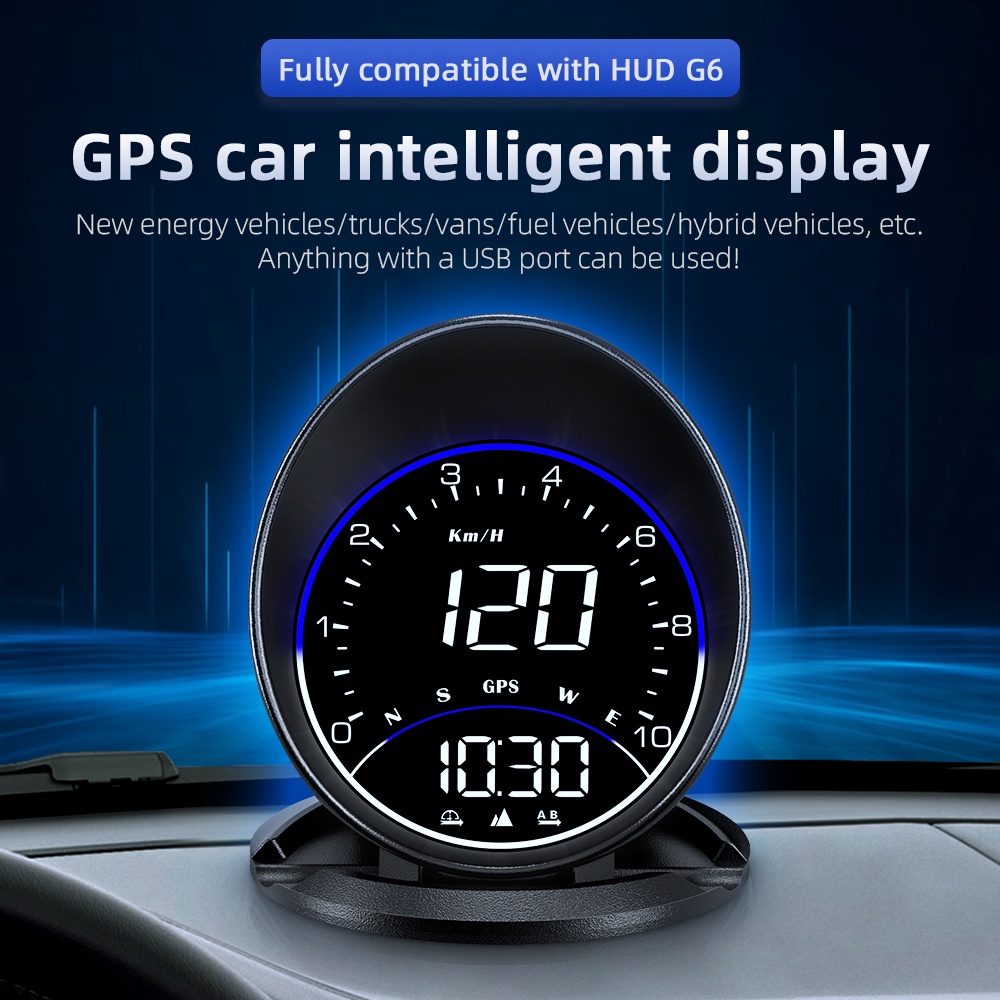 G6 Car HUD Display GPS System Head Up Display Speedometer Car Projector ...