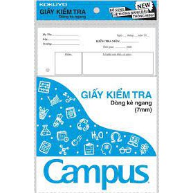 Campus horizontal test paper 25 double sheets (nice product) | Shopee ...