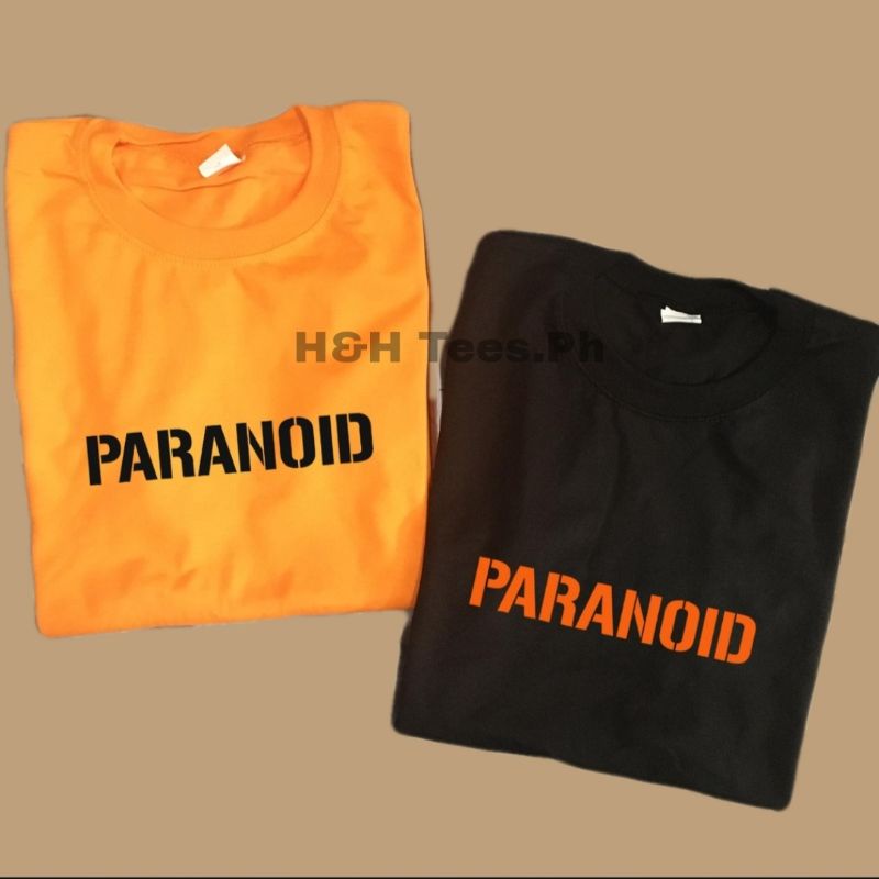 Paranoid statement tshirt | Unisex american size | Shopee Philippines