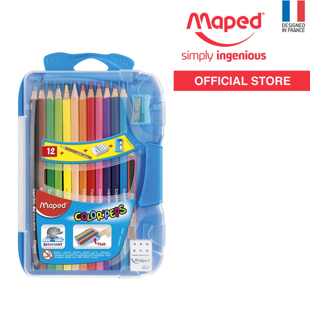 MAPED Smart Box Color Pencils | 12 colors | 832032 | Shopee Philippines