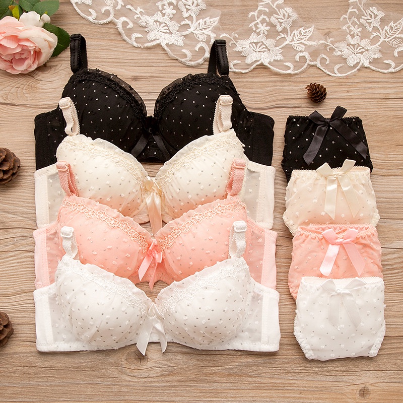Women Sexy Bras Cute Soft Rims Comfortable Lace Push Up Gathered 3/4 ...