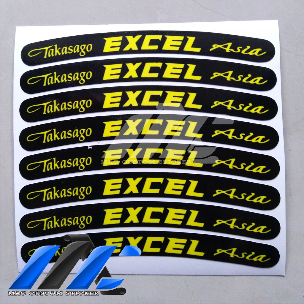 Sticker LIST VELK VELK RIMS - TAKASAGO STICKERS CONTENTS 8 PCS ...