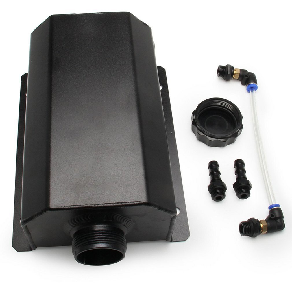 2L Alloy Engine Oil Fuel Gas Catch Can Breather Tank Bottle Coolant ...