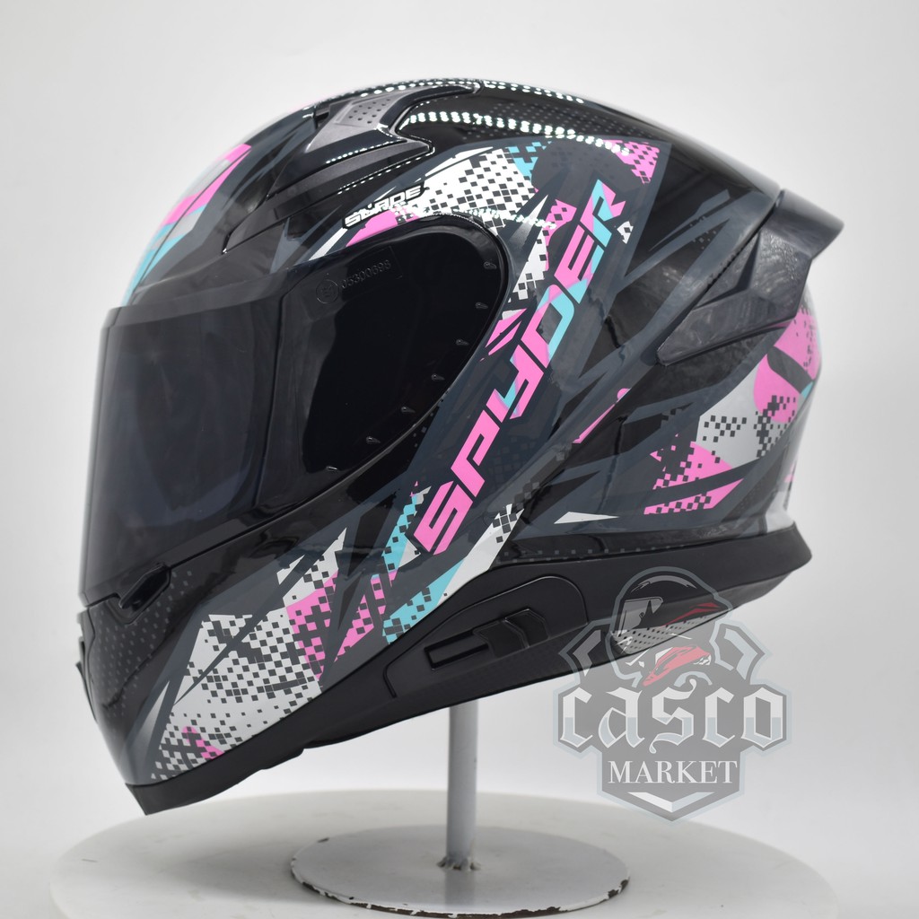 SPYDER RECON2 GD SLADE FULL FACE DUAL VISOR MOTORCYCLE HELMET (WITH ...