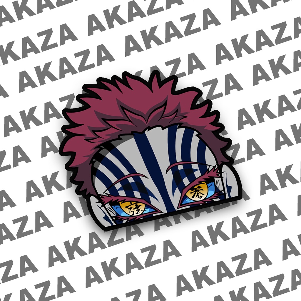 Anime Sticker / Akaza - Demon Slayer Peeking Sticker / Laminated Vinyl ...
