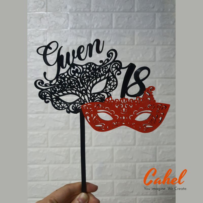 Masquerade Design Cake Topper Debut 18th Birthday Personalized ...