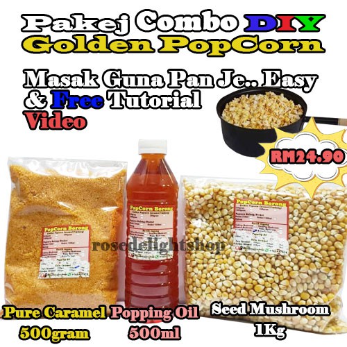 Starter Pack Set Kit Popcorn 3 in 1 Combo DIY Buat Popcorn Sendiri ...
