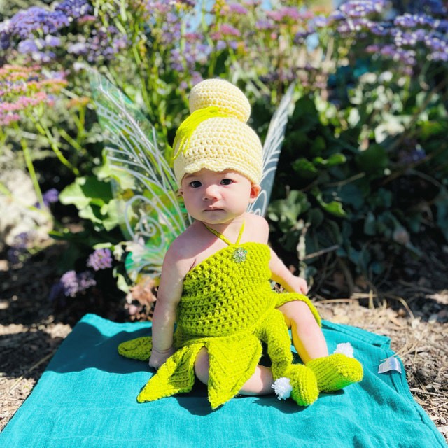 Tinkerbell Inspired Costume/Crochet Tinkerbell Dress/Tinkerbell Hat Wig ...