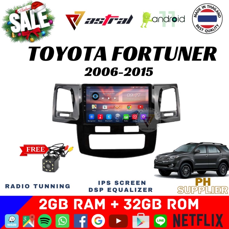 TOYOTA FORTUNER 2005-2015 ASTRAL ANDROID HEAD UNIT | Shopee Philippines
