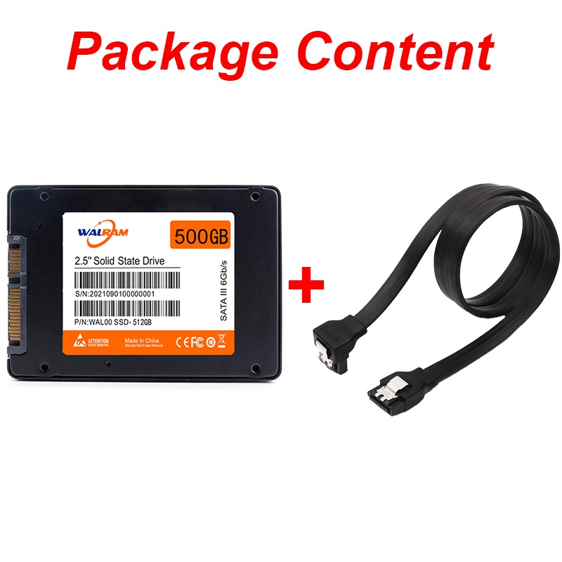 Walram 1TB Solid State Drive Slot SATA3 256GB 480GB 512GB HDD 2.5" Hard ...