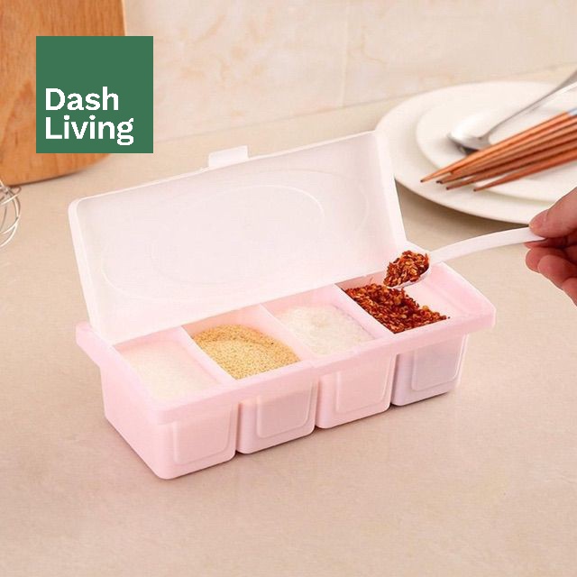 Dash Living 4-Grid Seasoning Box Set | Salt | Condiment | Spice ...