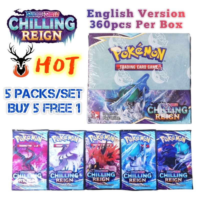 [BUY 5 FREE 1] POKEMON TRADING CARD GAME SS6 SWORD & SHIELD CHILLING ...