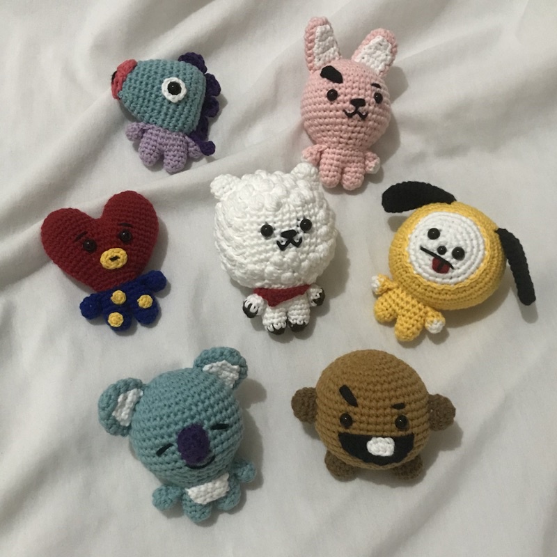 PER PIECE Crochet BT21 Stuffed Toy Amigurumi | Shopee Philippines