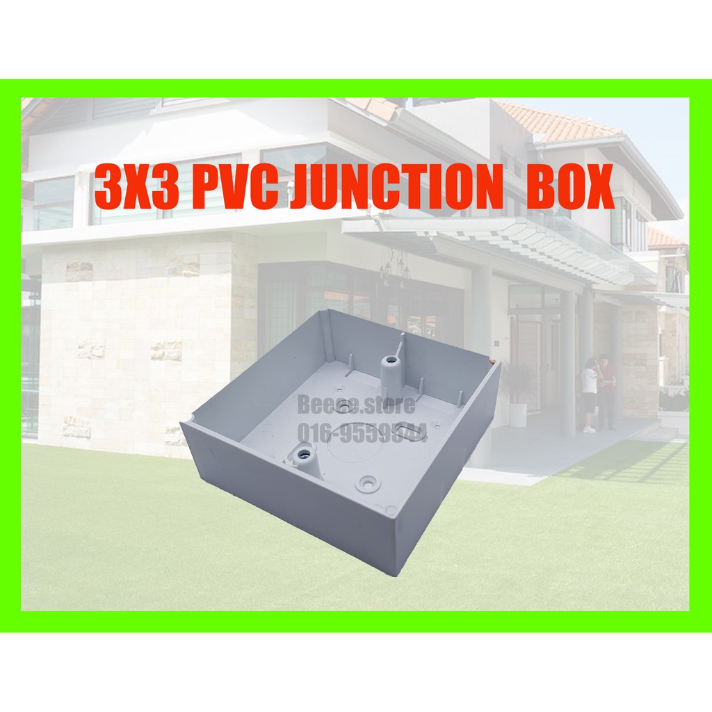 3X3 SINGLE BASE PVC JUNCTION SWITCH BOX WALL PLUG BOX JUNCTION BOX ...