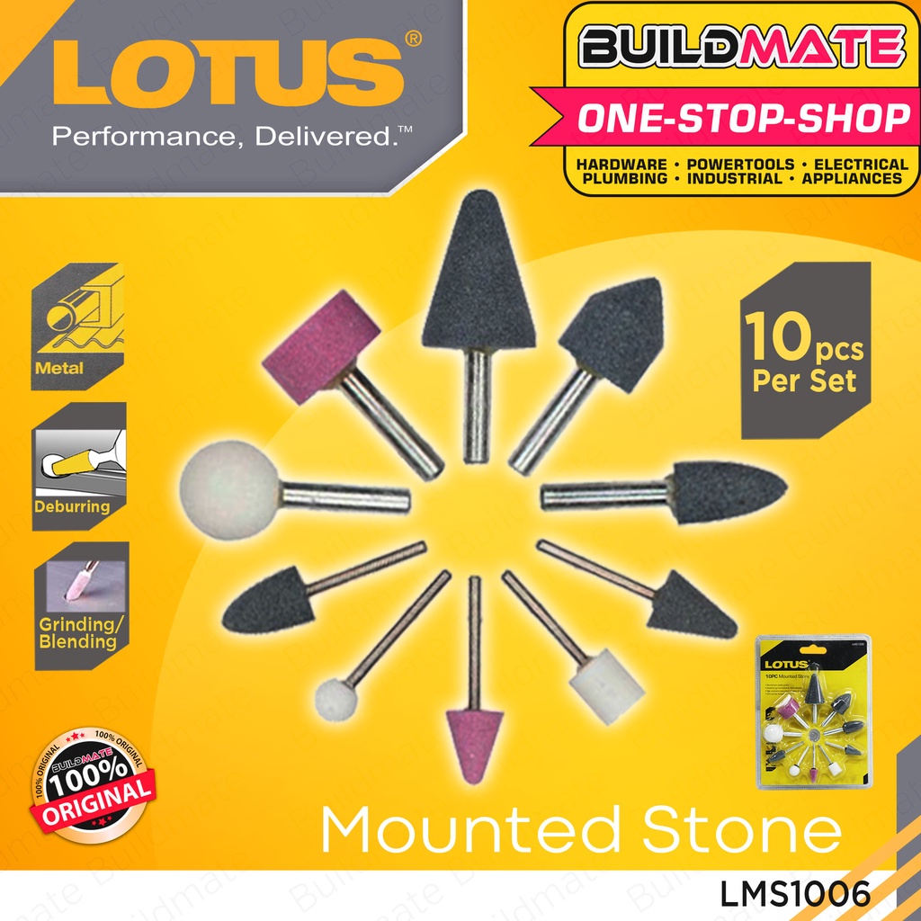 Buildmate x LOTUS Mounted Grinding Stone Set 10PCS/SET for Metal ...