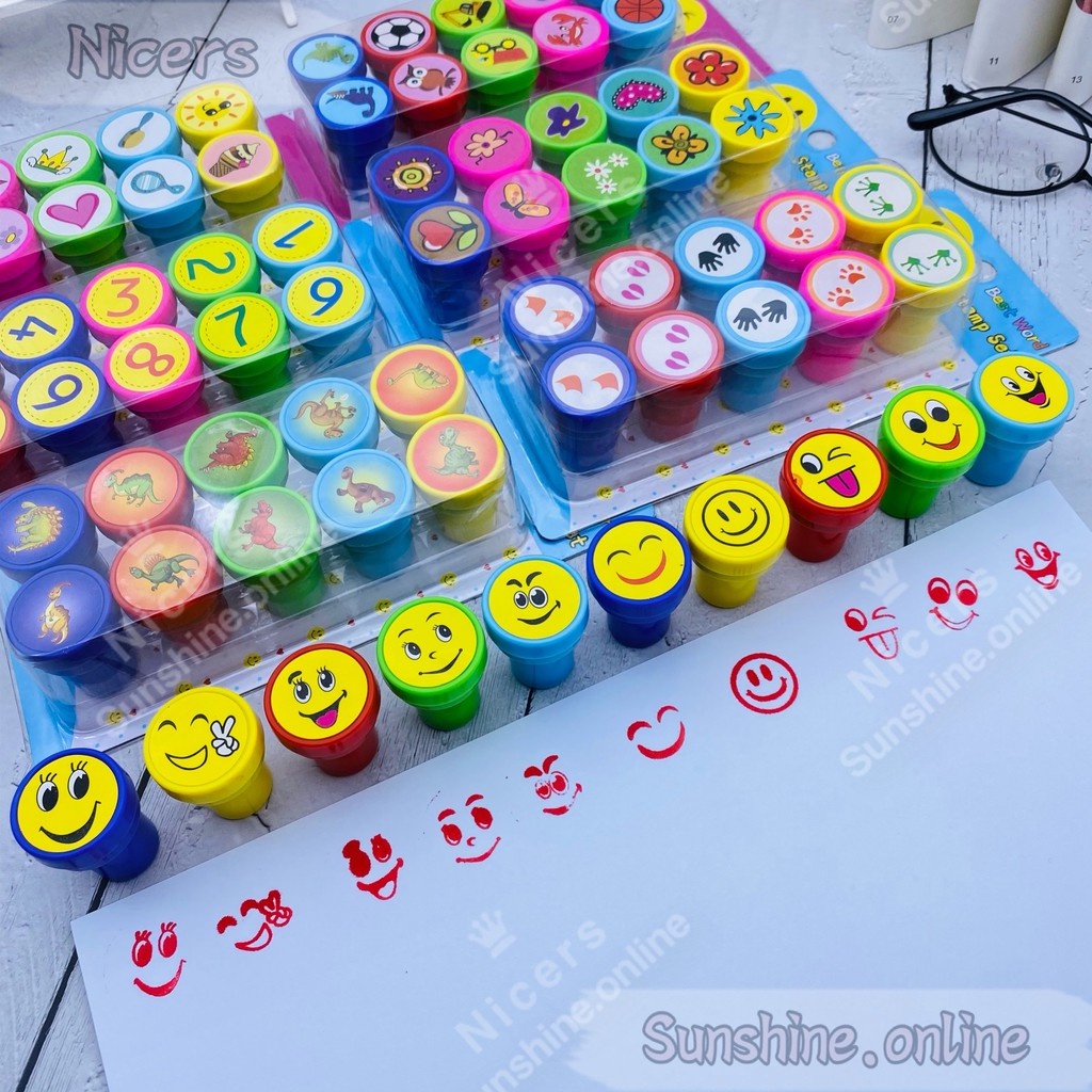 10 in 1 Funny Cute Stamp set 26mm kids gift | Shopee Philippines
