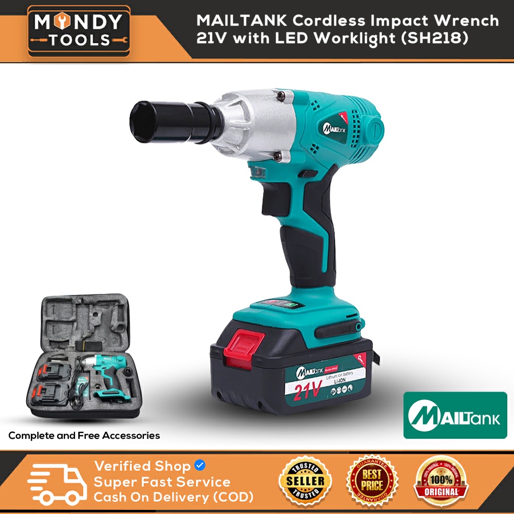 MAILTANK Cordless Impact Wrench 21V with LED Worklight (SH-53 ...