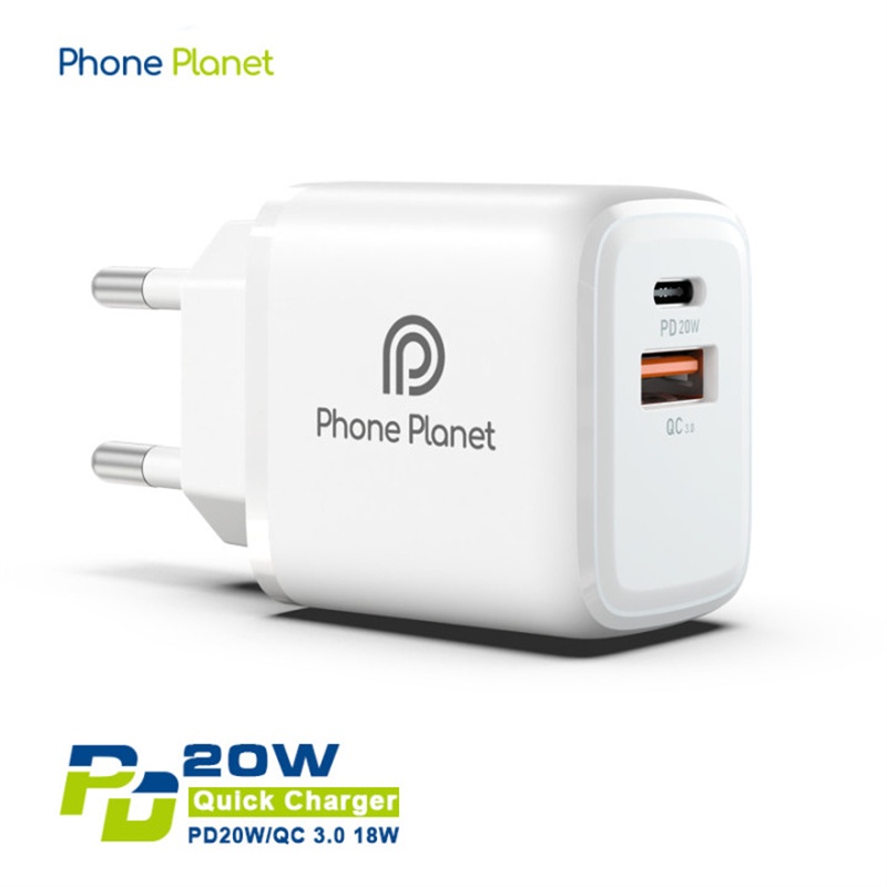 Phone Planet PD 20W Charger USB Type C 2Port Portable Quick Charger 3.0 ...