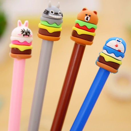 BURGER LINE DORAEMON TOTORO Character Ballpoint Pen / Cute Cartoon ...