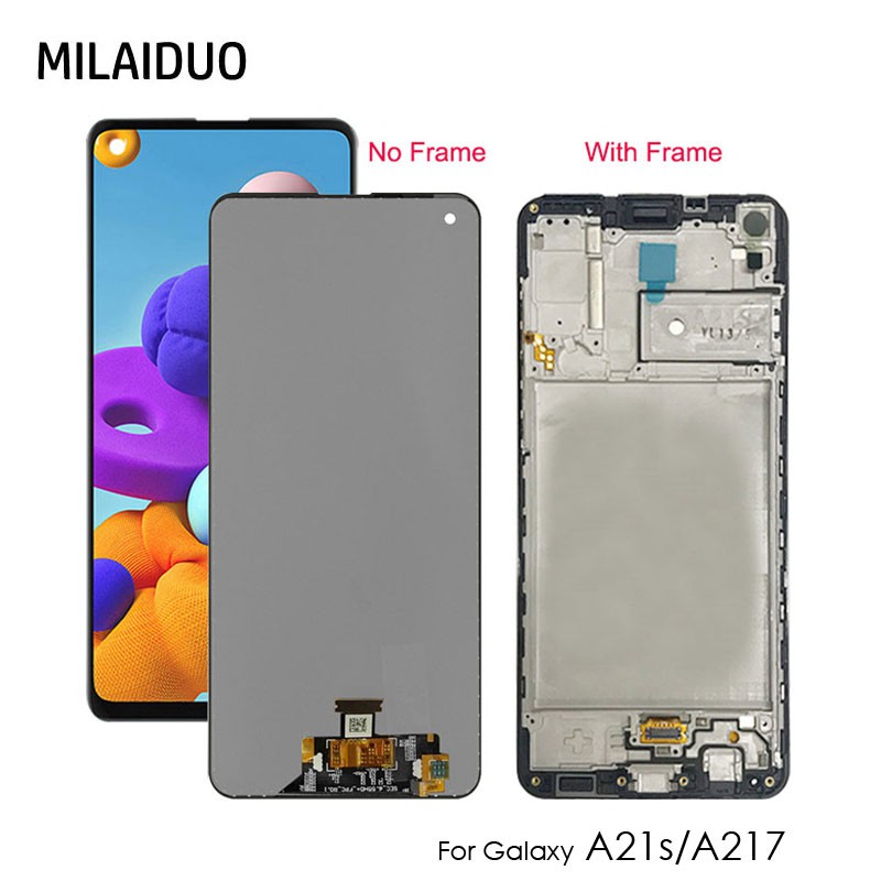 6.5" LCD For Samsung Galaxy A21s A217 LCD with frame Touch Screen Digitizer LCD For Samsung A21s ...