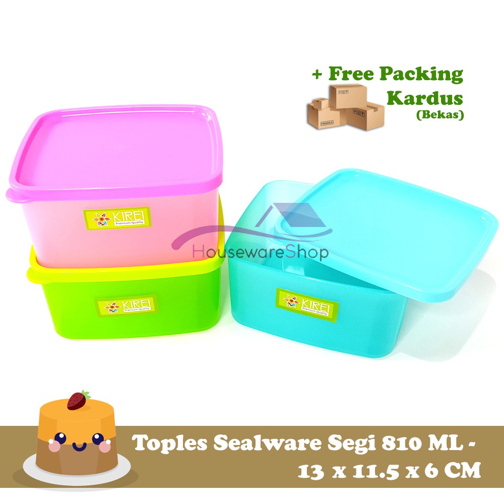 Faceted Sealware Jar / Food Box / Andara Small Plastic Jar 810ML ...