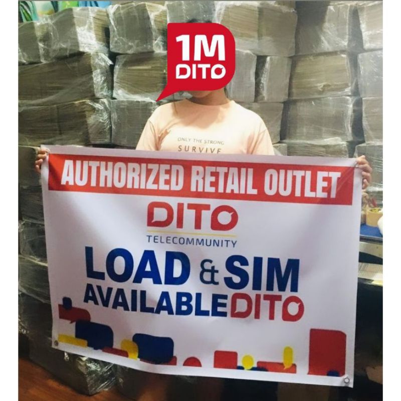 DITO Tarpaulin size 1.5ft x 2.5ft and 2ft x 3ft | Shopee Philippines