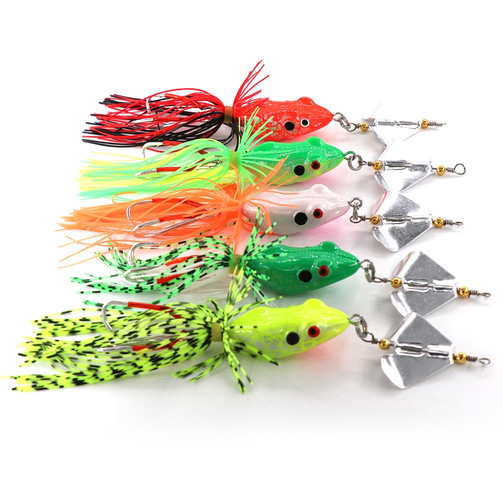 Umpan Katak Fishing Jump Frog Lure 14g Hard Bait Lure with Double Sharp ...