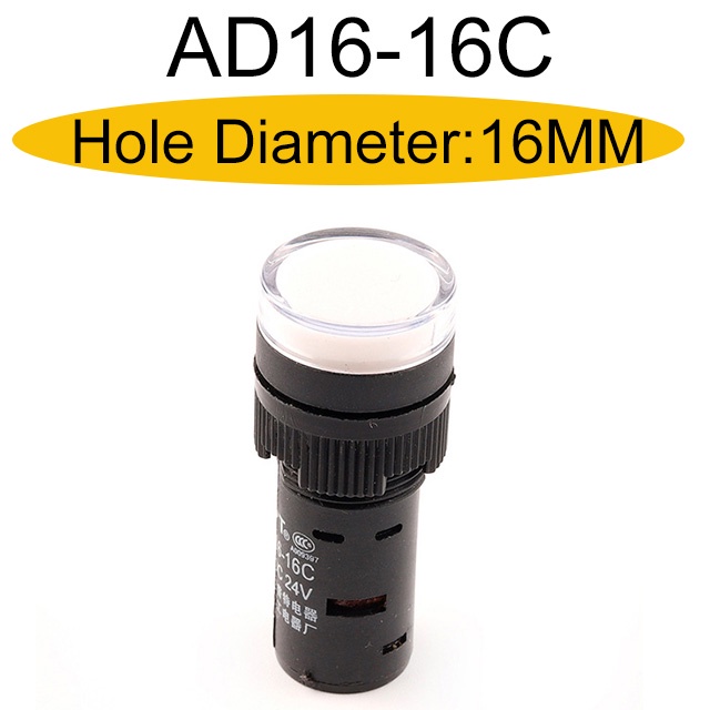 16mm 12v 24v 110v 220v 380v AD16-16C panel mount power signal led ...