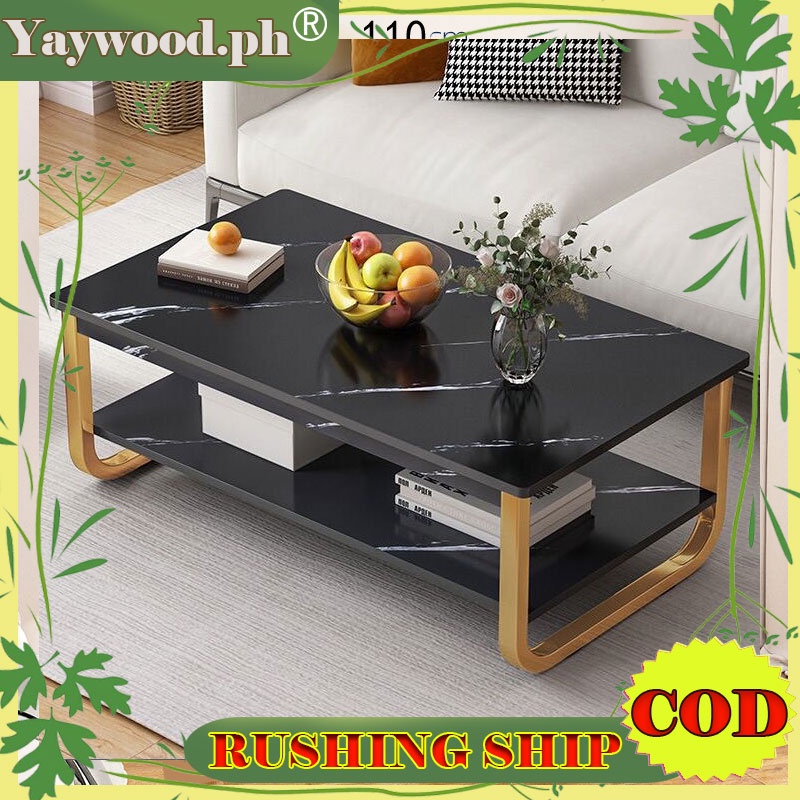 ️COD️ Multifunctional coffee table 2 layers Sofa Table Veneer Table ...