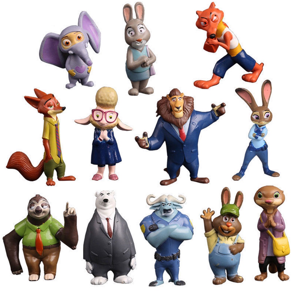 Zootopia Judy Hopps Nick Wilde Mayor Bellwether and Lionheart Action ...