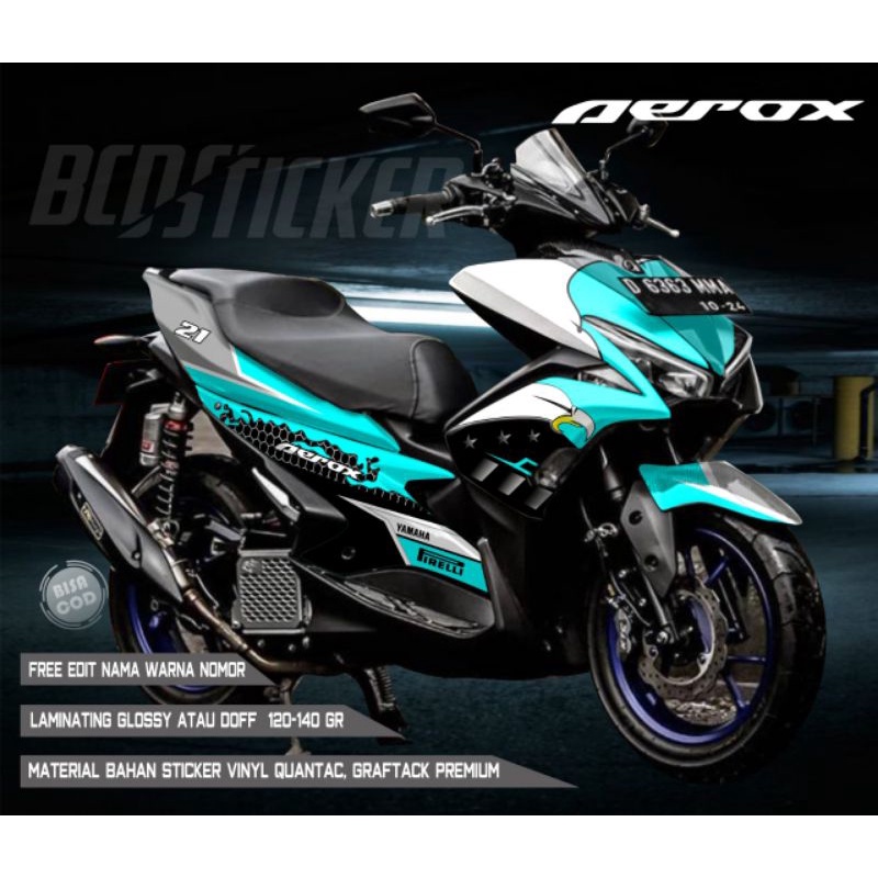 Aerox Old connected Decal Sticker Full Body Variation Striping Sticker ...
