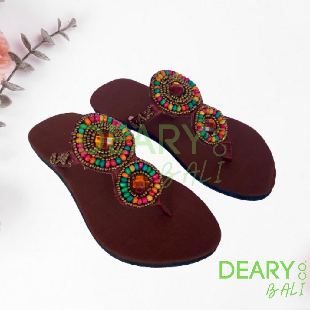 Monte BALI Ethnic Beaded Sandals, Unique Beautiful FLAT | Nideari BALI ...