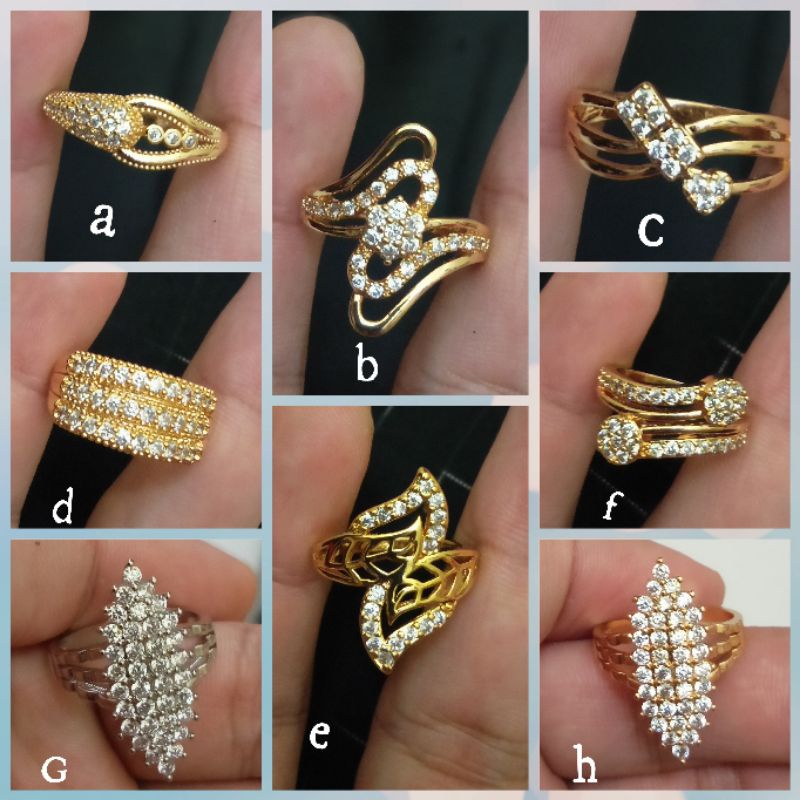 MATA Gold Plated Women's Ring With zircon Eyes. | Shopee Philippines