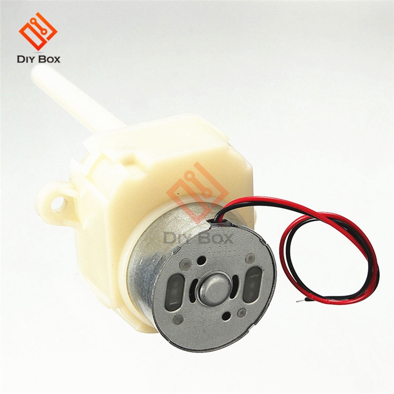 Micro DC Motor 6V 12V Worm Gear Motor Long Shaft Turbine Slow Reduction ...