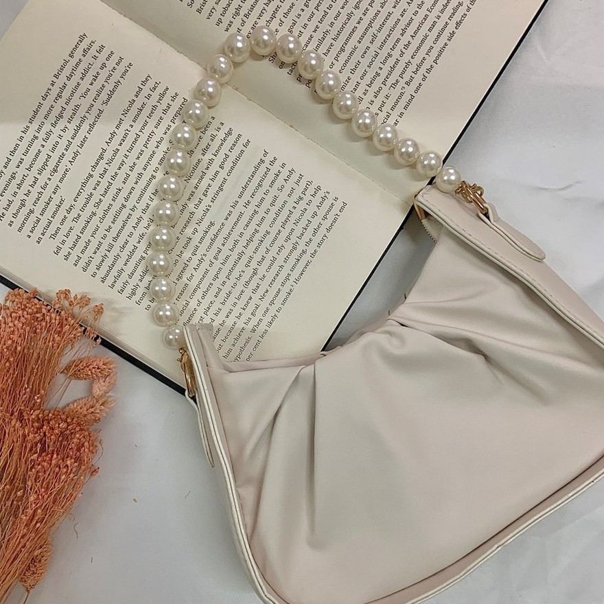 Aesthetic Women Handbag Korean Style Shoulder Bag Trendy Half Moon Ins ...
