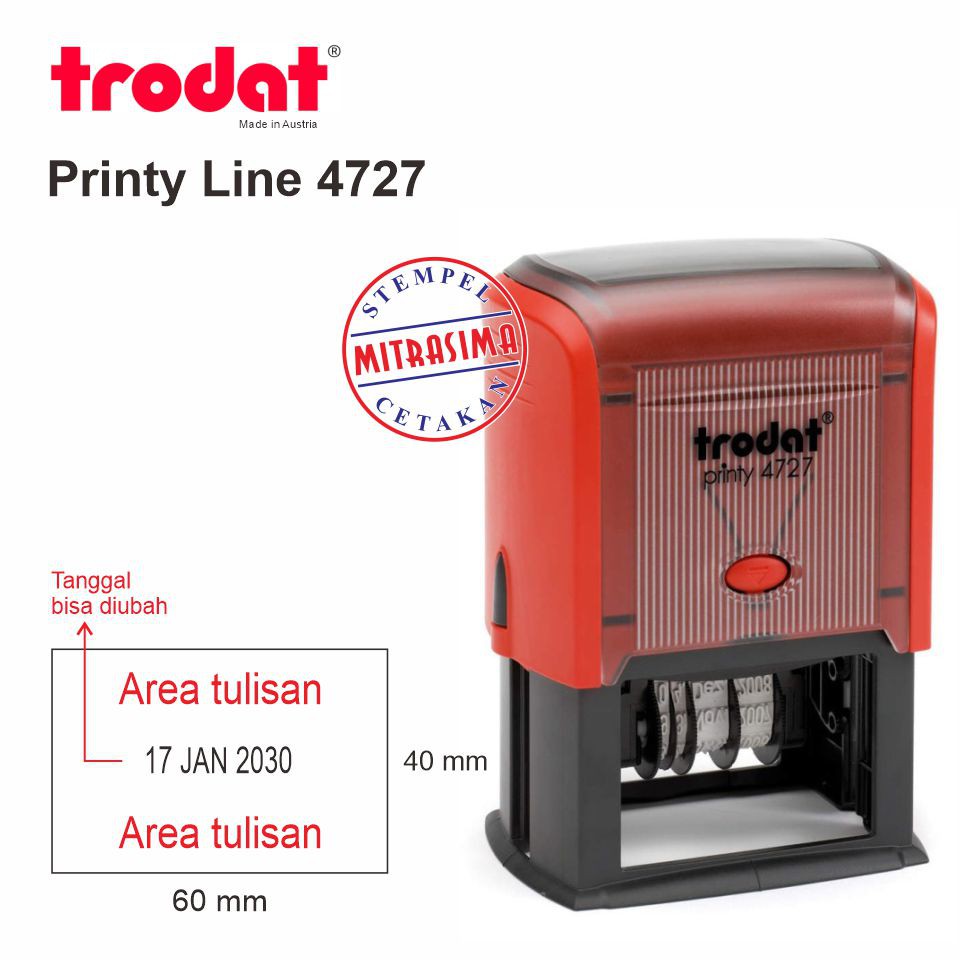 Trodat Stamp 4727 (Square Model with Date) | Shopee Philippines