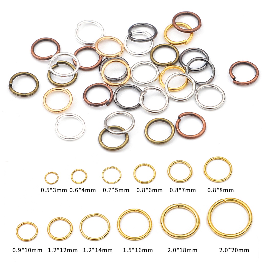 12/14/16/18/20mm Jump Rings Silver Split Rings Connectors For Diy ...
