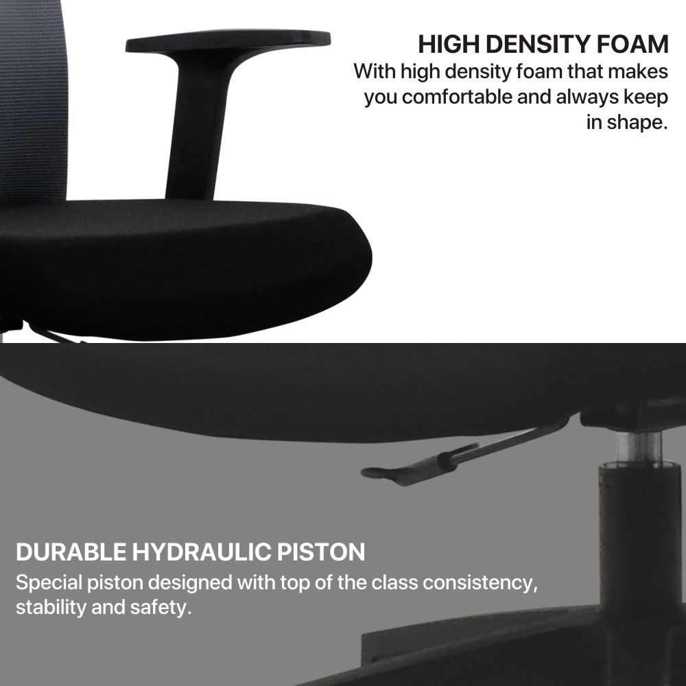 Fantech OC-A258 Office Chair Comfortable Adjustable Headrest Breathable ...